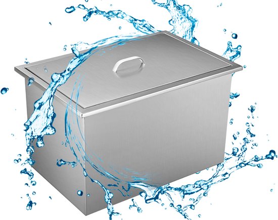Giving® Ijsbak - 52,3 x 34,5 x 32cm met Cover 304 - Roestvrij Staal ...