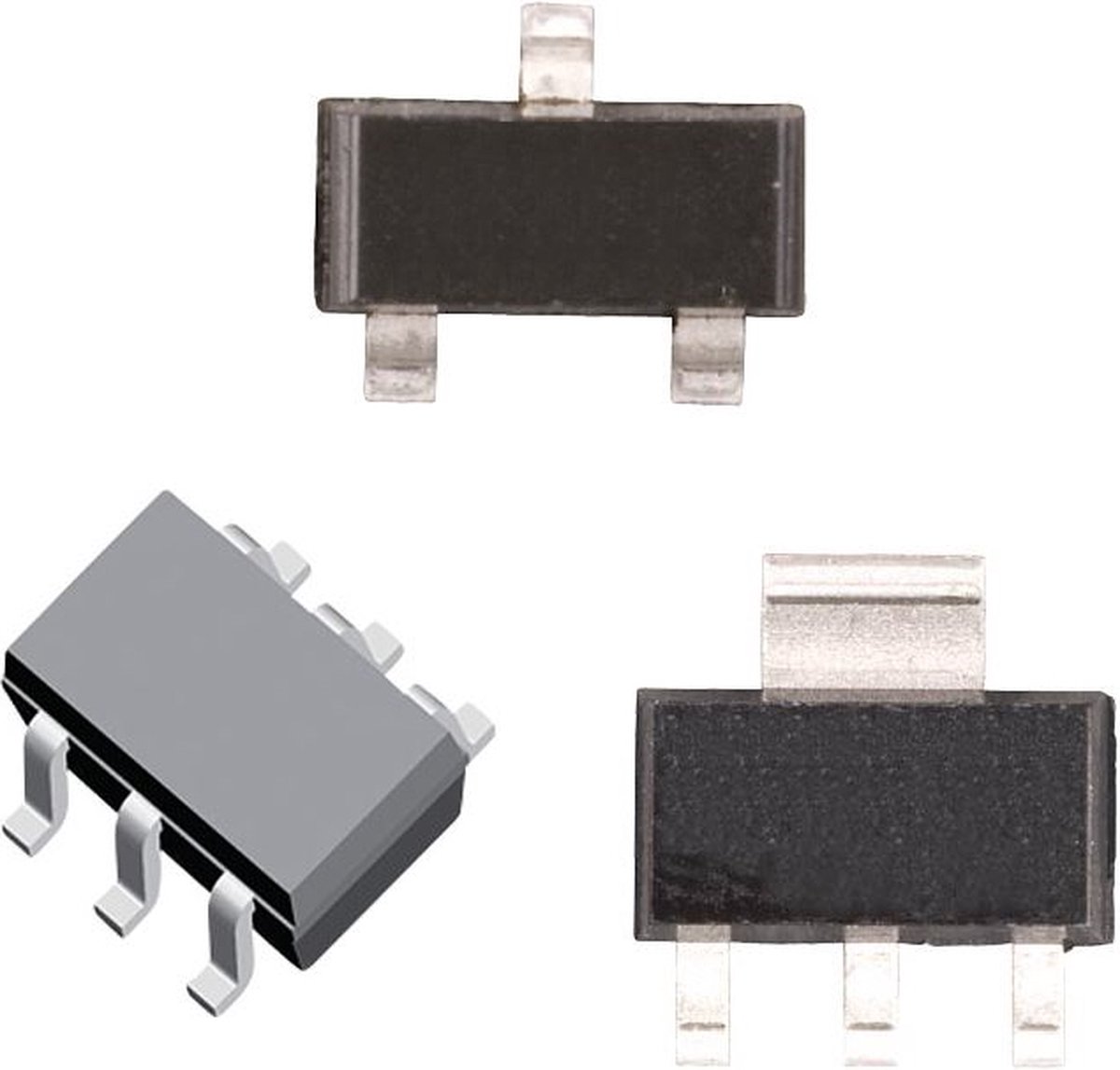 SMD bipolaire transistor 100-delige NPN en PNP, 10 waarde assortiment ...