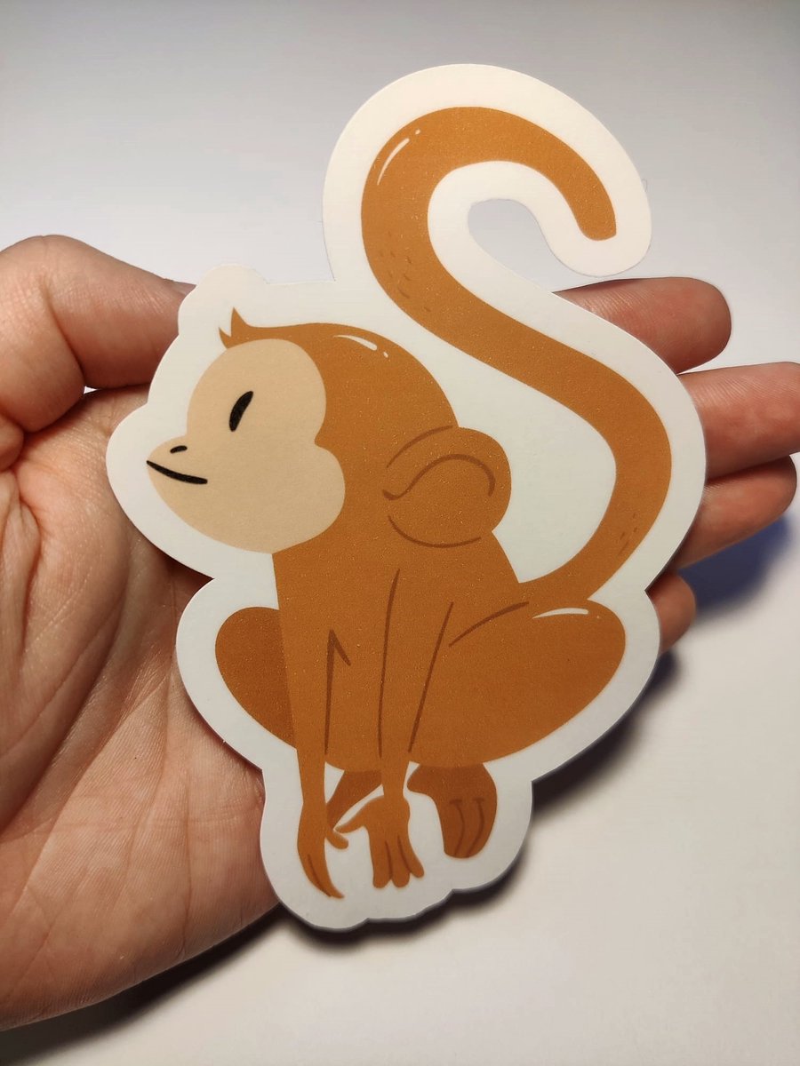 Aap Sticker - Jungle Dieren - Schattige Apen Stickers - Handgemaakte ...