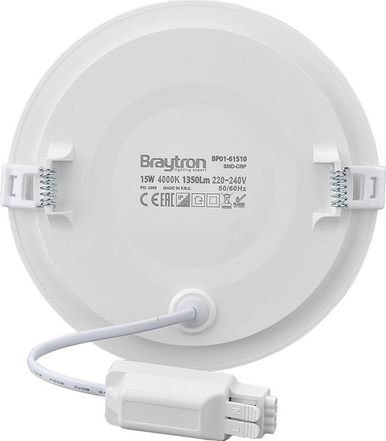 Braytron LED Paneel Slim -Inbouwspot -Encastré Ronde- Wit -15w -4000K ...