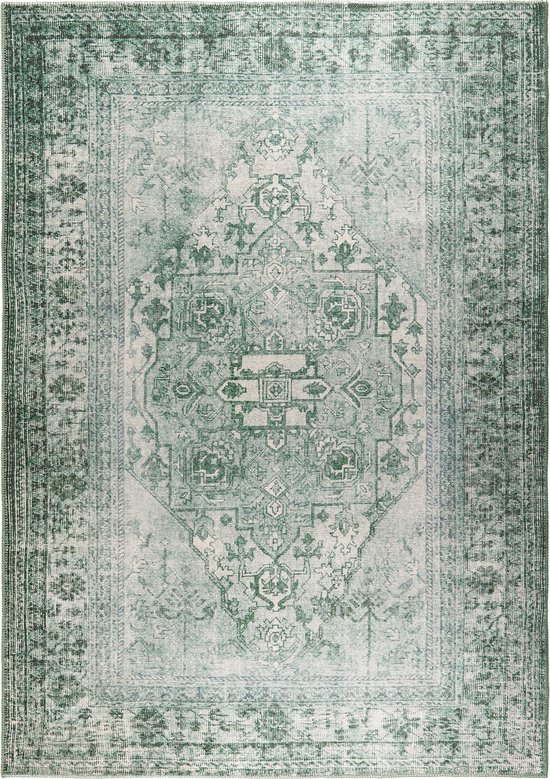 Vintt Vloerkleed Duuk Groen - Chenille - 190 x 290 cm - (L) | bol.com