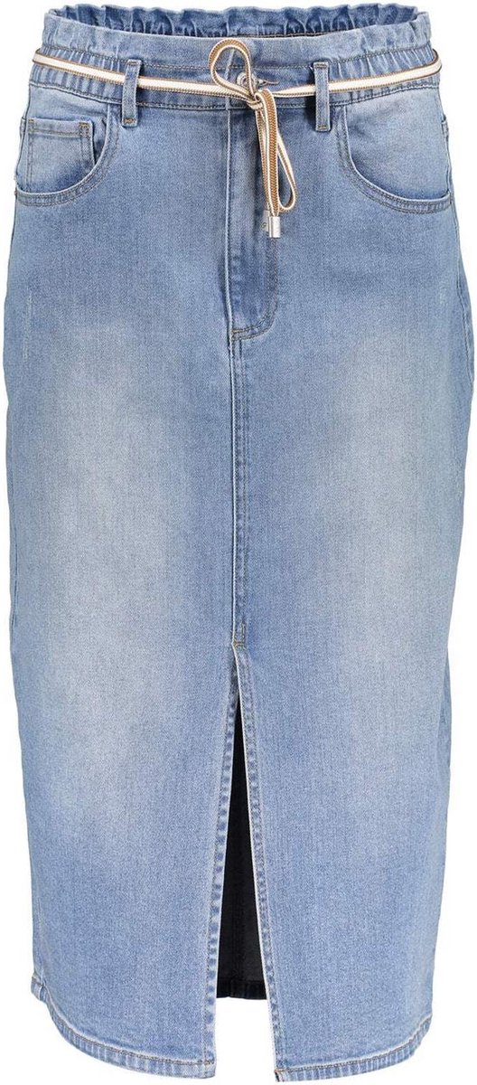 Geisha Rok Lange Jeansrok Strap 26002 10 Stonewash Denim Dames Maat - M ...