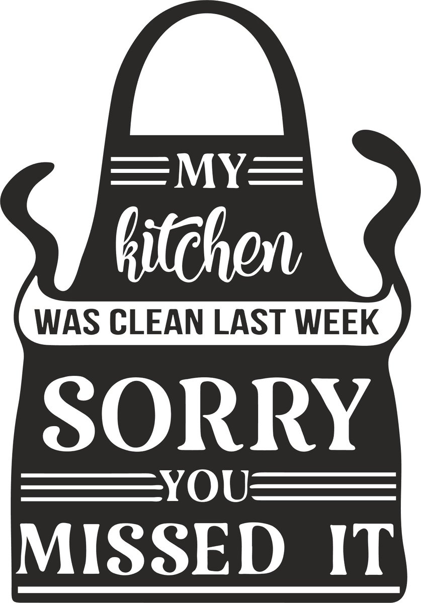 Deur - muur sticker My Kitchen - Mijn Keuken - Horeca - Quotes ...