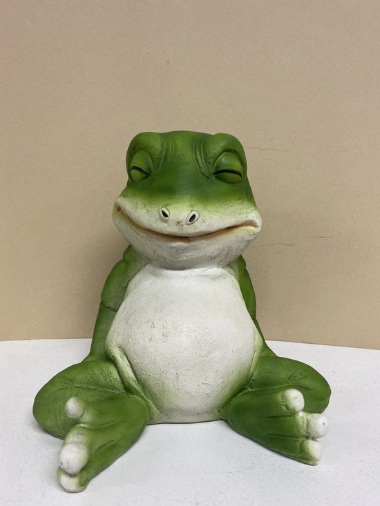 Decoratief polyresin slapend dier - kikker - hoogte 20x19x17 cm - Voor ...