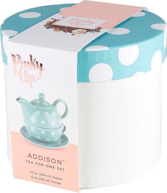 Addison Polka Dot Tea For One Set van Pinky Up - Blauw | bol.com