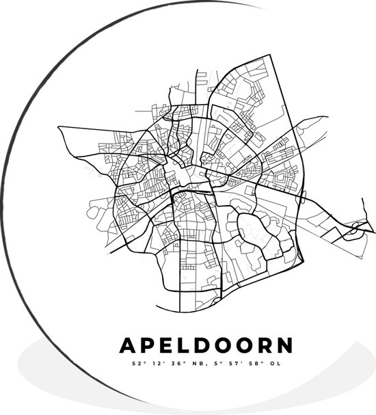 WallCircle - Wall Circle - Wall Circle - City Map - Wit - Carte ...