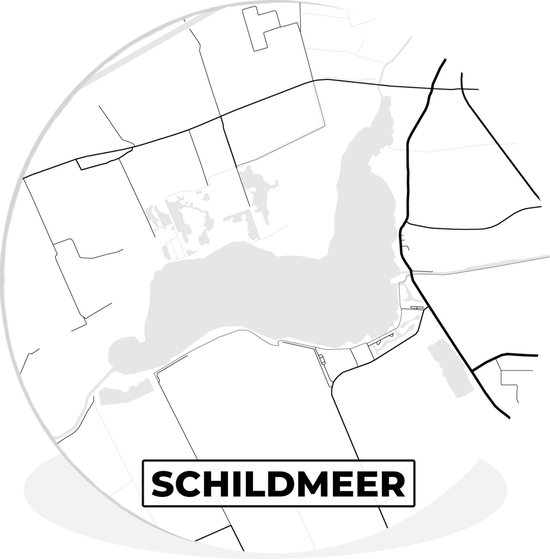 Wall Circle - Wall Circle Indoor - City Map - Groningen - Schildmeer - Map - Map - ⌀... | bol.com
