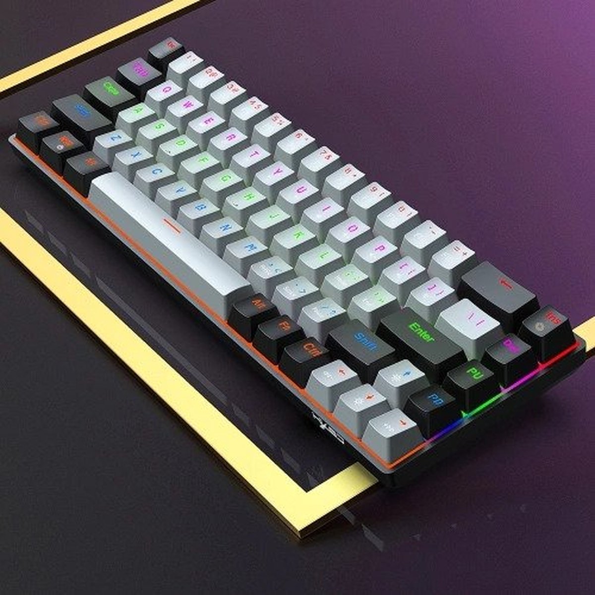 HXSJ V800 - RGB mechanisch gaming toetsenbord - QWERTY - 68 Keys - Red ...