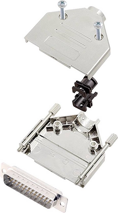 encitech DTPK-M-25-DBP-W-K 6355-8030-03 D-sub male connectorset 180 ° Aantal polen: 25... | bol.com