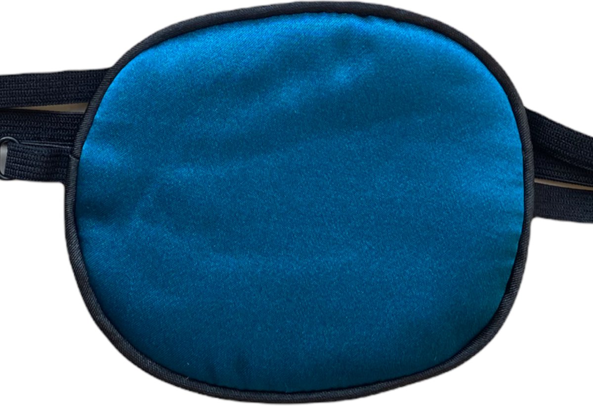 Eyezoo® - XL Zijde Ooglapje Medisch Gebruik – Blauw Zijde – Eyepatch ...