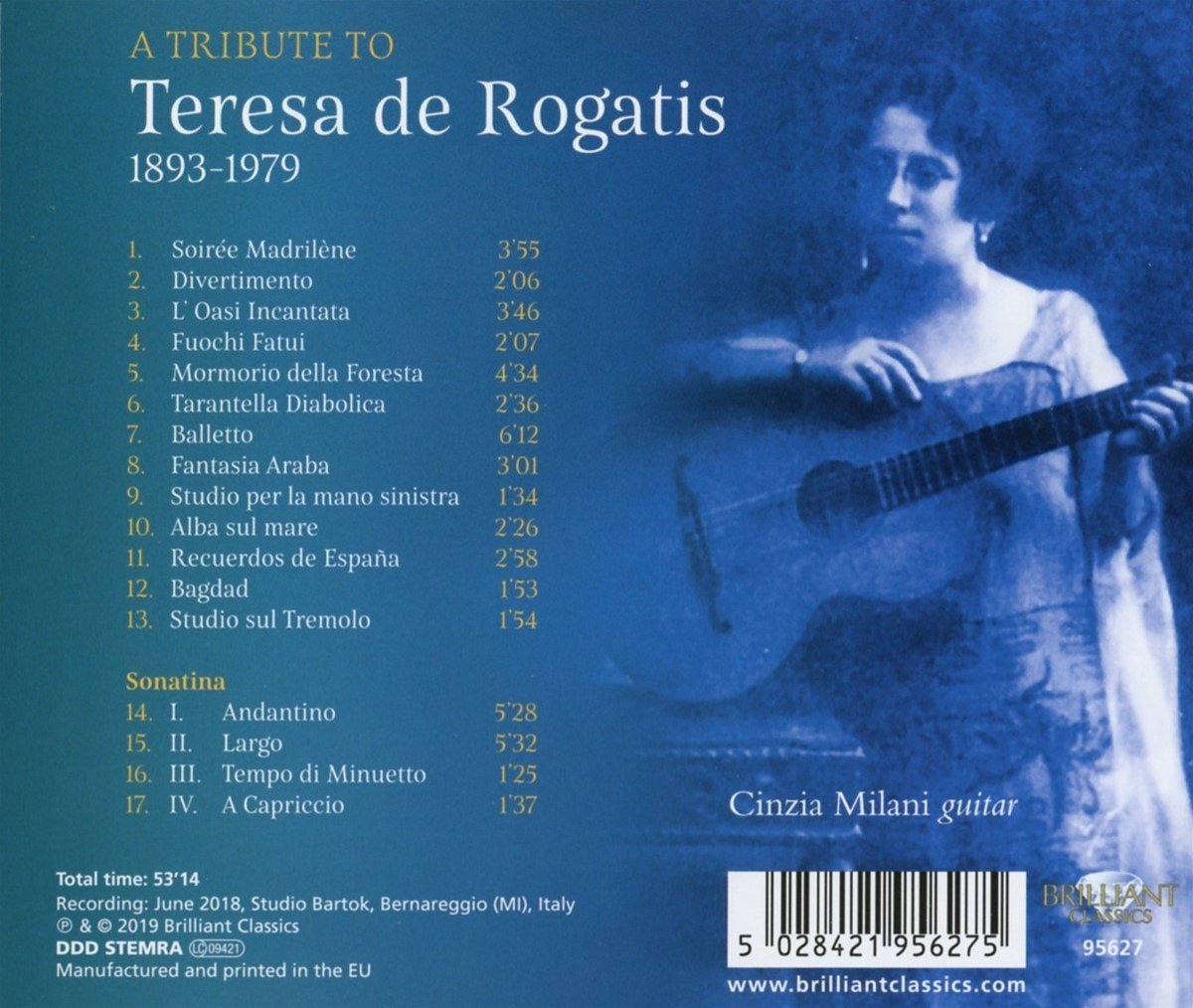 Cinzia Milani - A Tribute To Teresa De Rogatis (CD), Cinzia Milani | CD ...