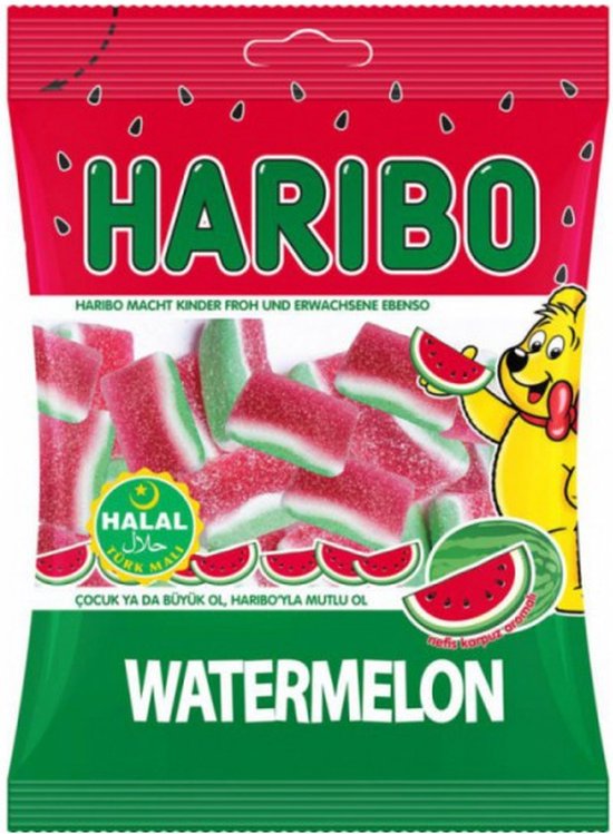 Haribo Halal - Watermeloen - doos 24 zakjes | bol