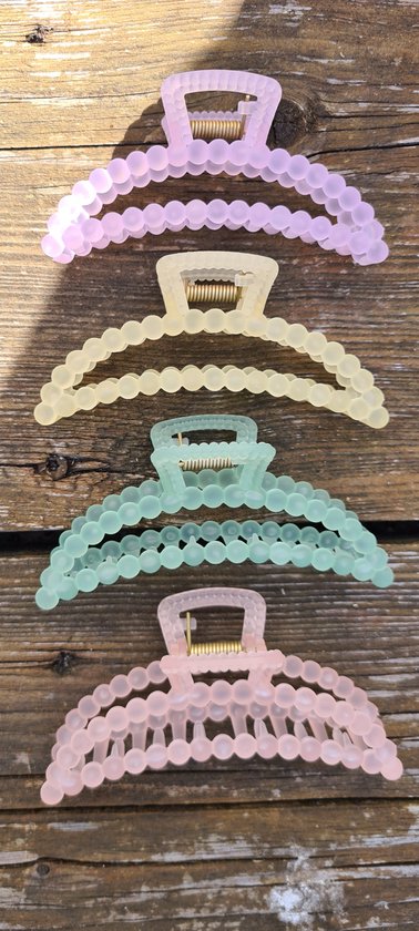 Haarklemmen - Haarklem - Pastelkleuren - 4 Stuks - Haarspeld ...