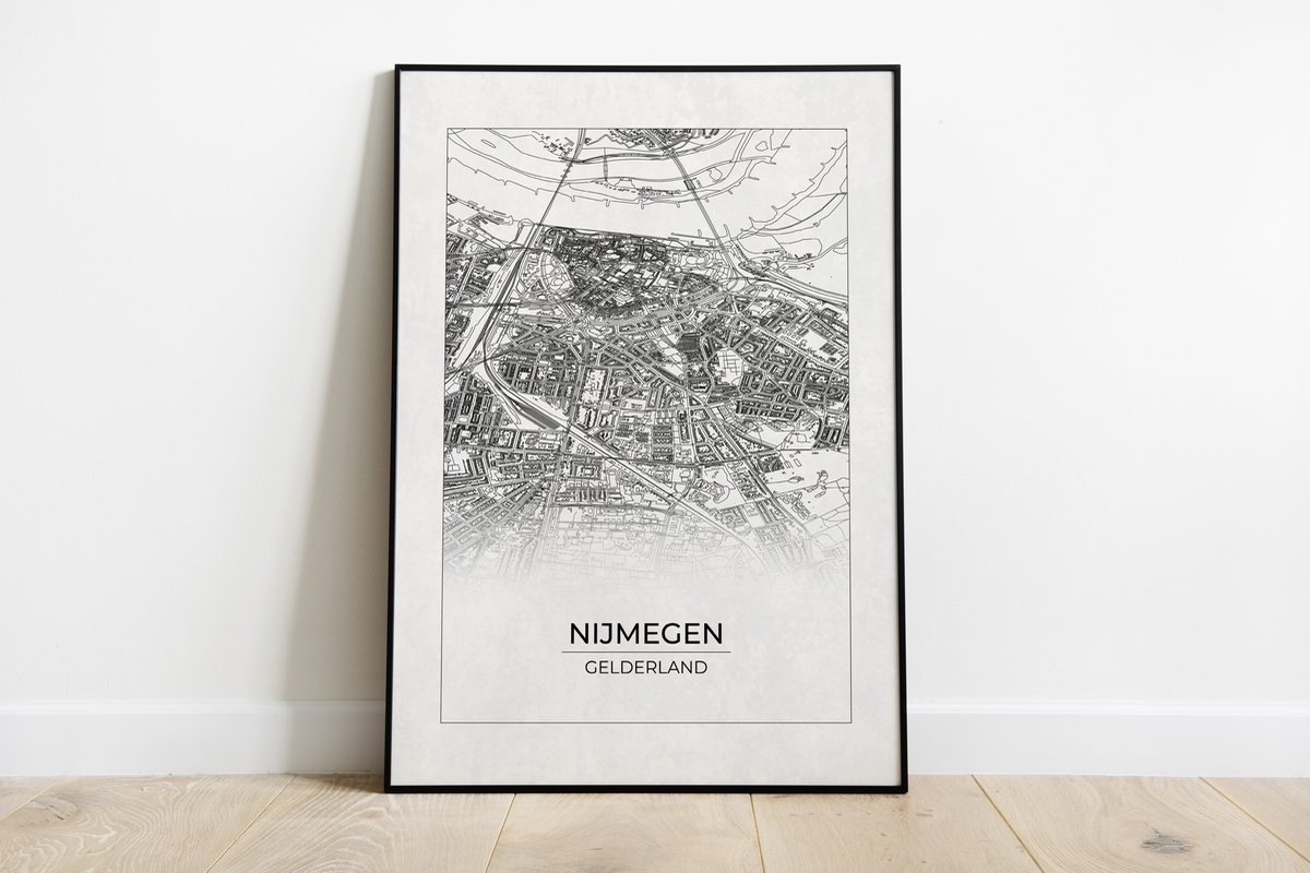 Nijmegen poster vintage | kaart Nijmegen | stads plattegrond | bol.com