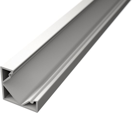 Leddle - Aluminium Hoekprofiel Wit Voor Led Strip, Inclusief Dekking ...