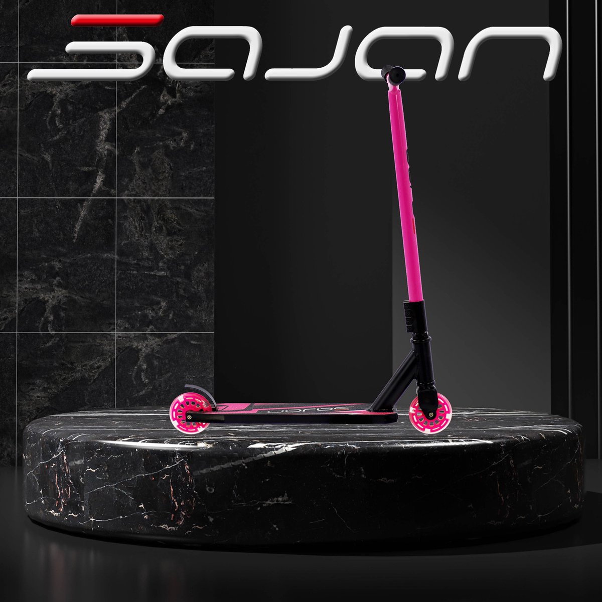 LED Stuntstep - Sajan - Aluminium - ABEC 7 - Roze - Autoped - Scooter ...
