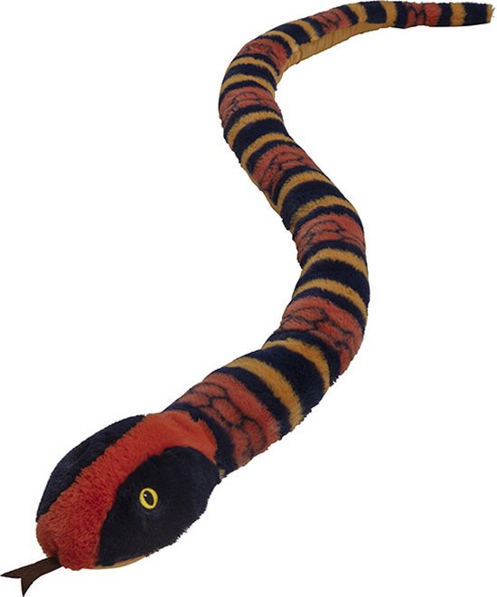 Nature Planet pluche Koraal slang knuffel - 150 cm - dieren knuffels ...