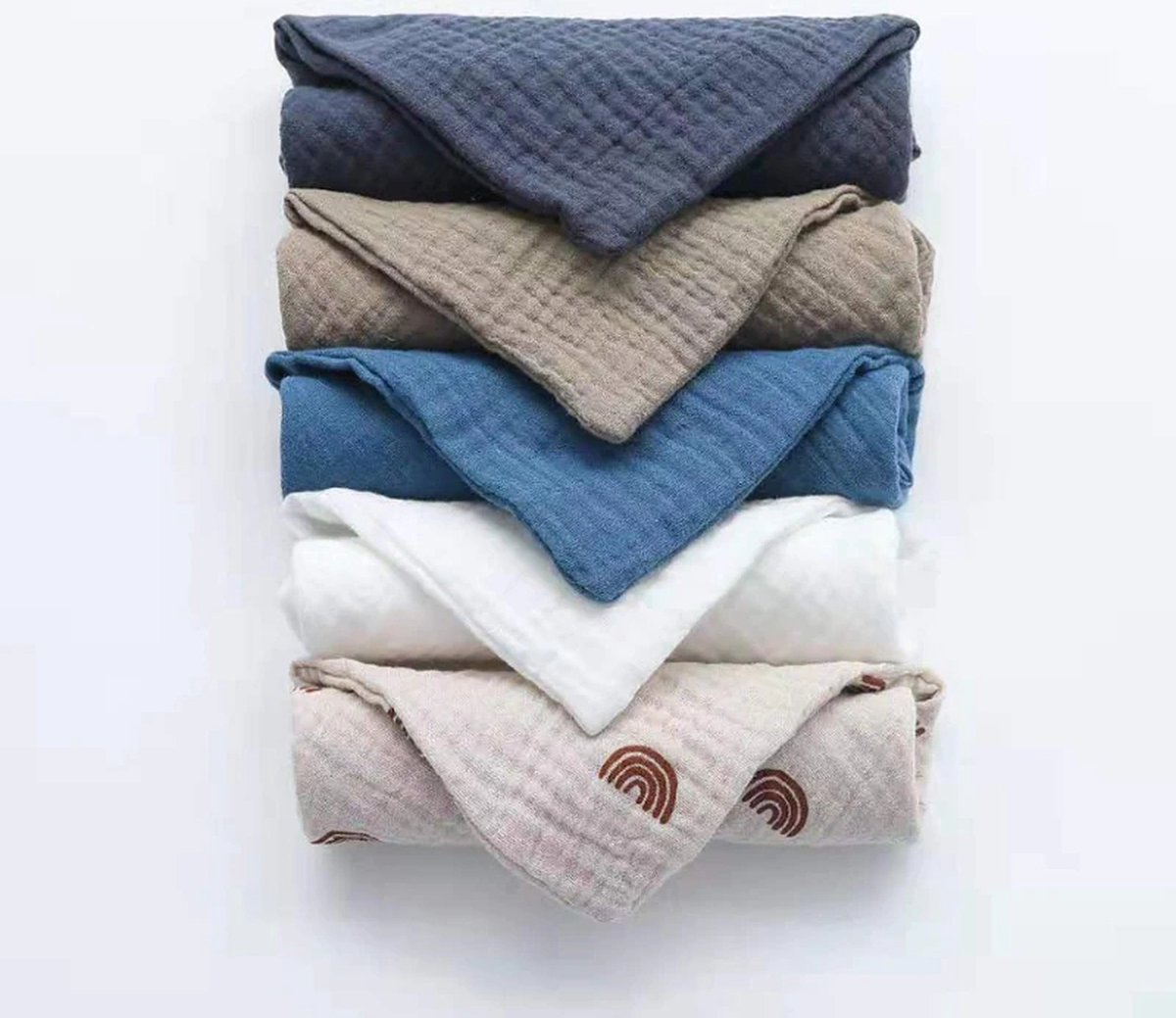 Hydrofiele doekjes - 5 stuks - Mousseline - Babydoekjes - Slabbetjes ...