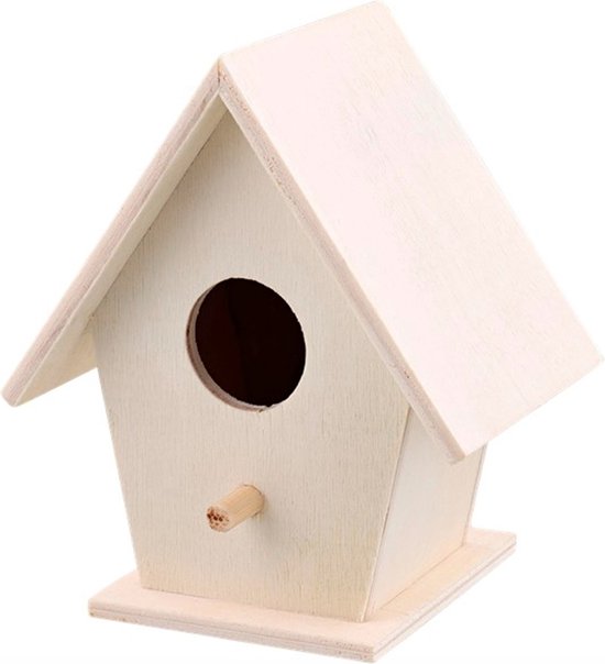 Mini Nichoir Rond avec Toit Pointu - 8 x 6 x 9,2 cm - Bois - Nichoir ...
