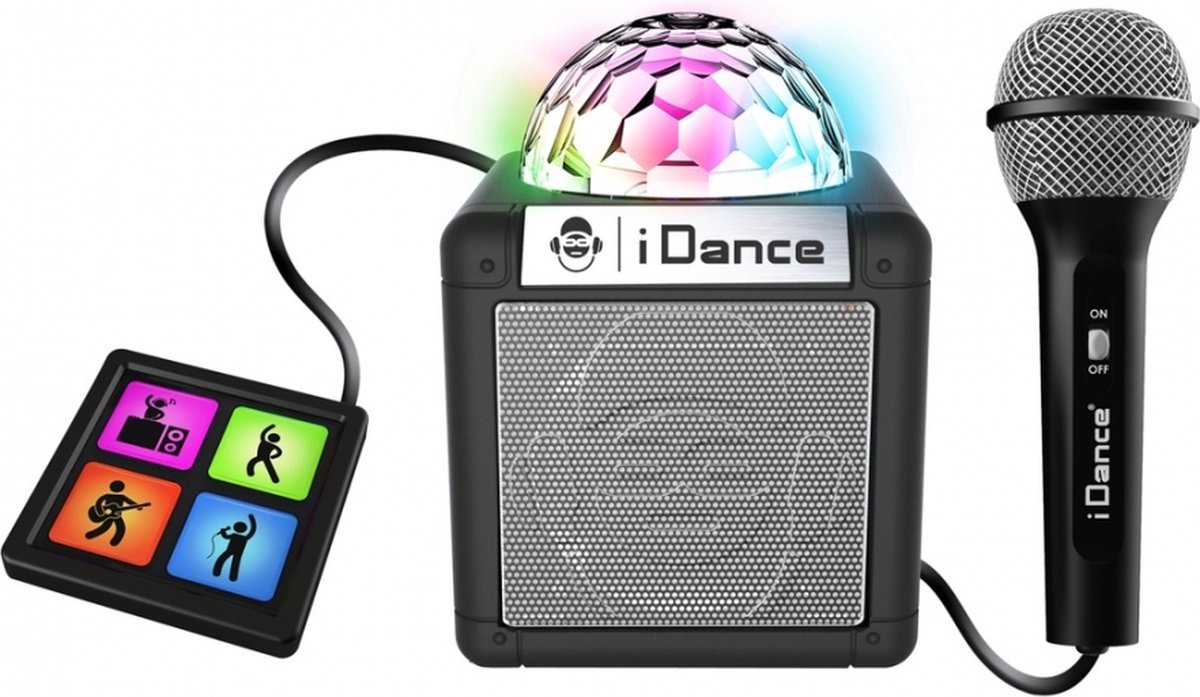 iDance Audio Cube Sing 200 Zwart partybox met soundpad en microfoon ...