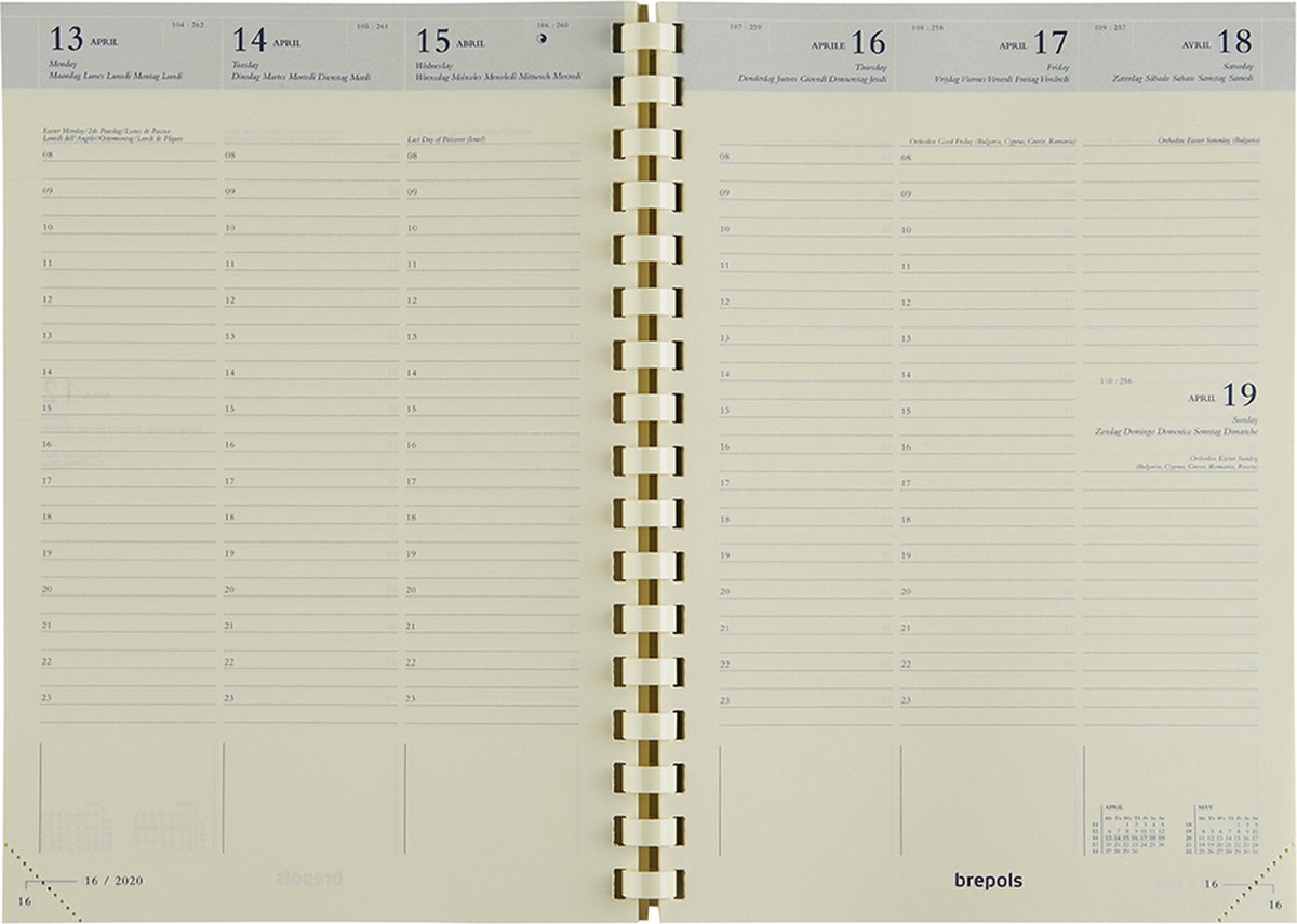 Brepols 16 maanden agenda NAVULLING 2023 • Bretime • 16 maand • 14,8 x ...