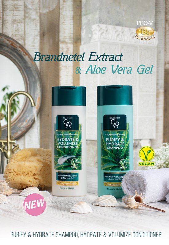 Golden Rose Haircare PURIFY HYDRATE Shampoo - Vegan & Duurzaam | bol