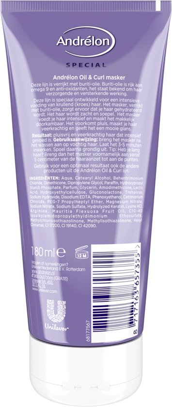 Andrélon Special Oil & Curl Haarmasker - 6 x 180 ml ...