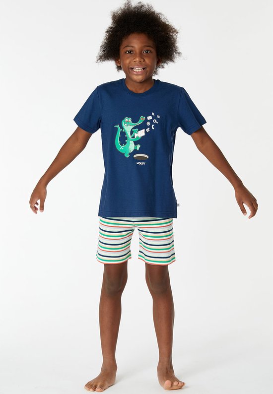 Woody pyjama jongens - krokodil - donkerblauw - 221-1-PSS-S/874 - maat ...