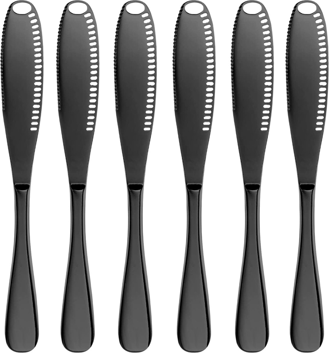House of Husk Multifunctionele Botermessen Set - Zwart - RVS - Botermes ...