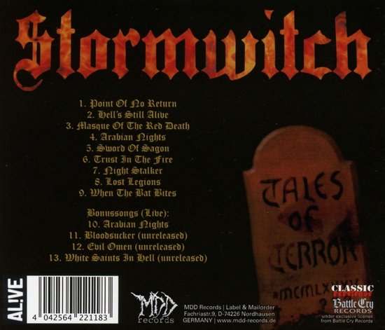 Stormwitch - Tales Of Terror (CD), Stormwitch | CD (album) | Muziek | bol