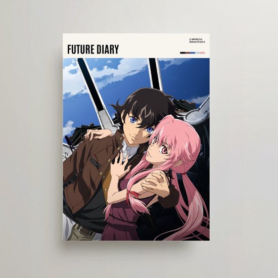 Anime Poster - Future Diary Poster - Minimalist Poster A3 - Future ...