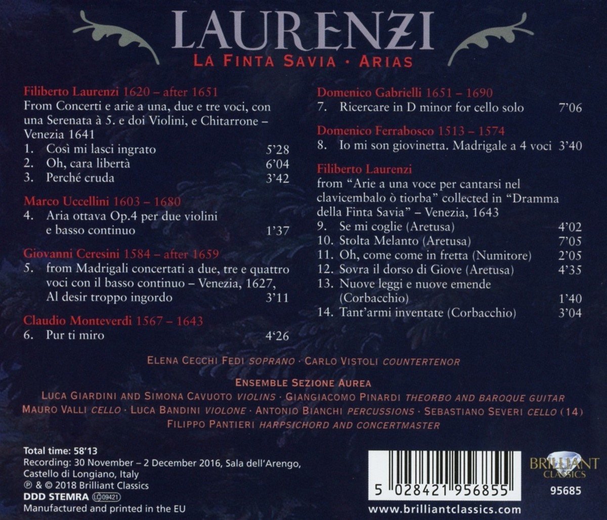 Elena Cecchi Fedi - Laurenzi: La Finta Savia, Arias (CD), Elena Cecchi ...