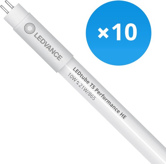 Voordeelpak 10x Ledvance LED Buis T5 Performance (HF) High Efficiency 10W 1500lm - 865... | bol