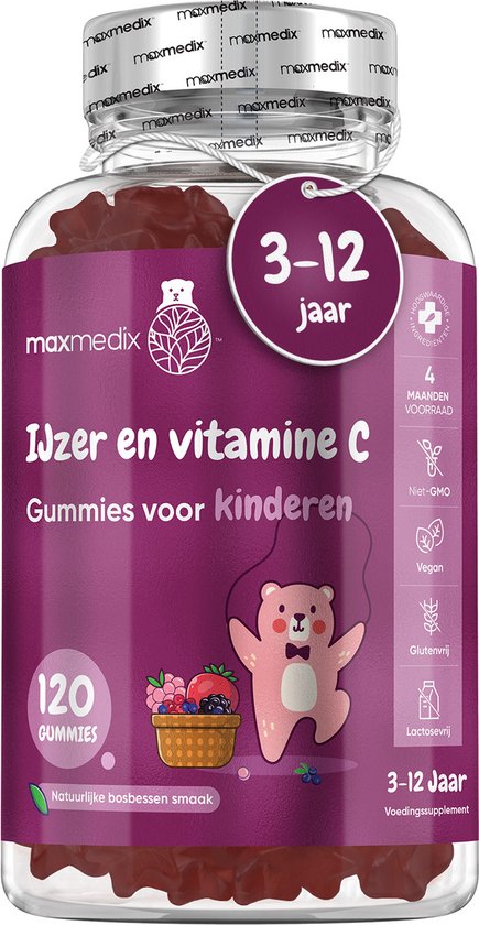 maxmedix IJzer en Vitamine C gummies voor kinderen - Ondersteun het ...