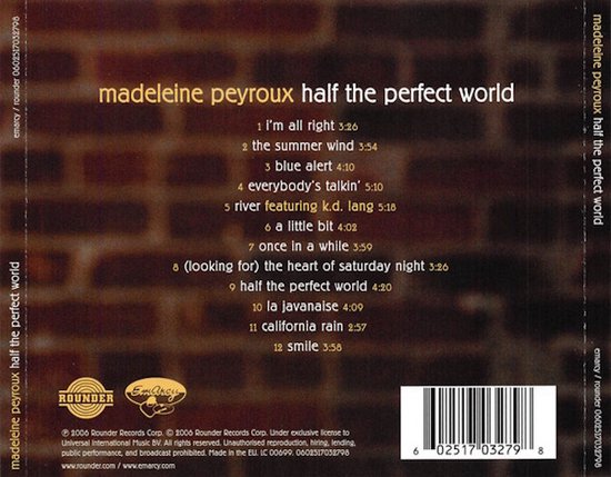 Half The Perfect World, Madeleine Peyroux | Muziek | bol