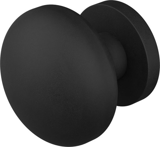 Deurknop - Zwart - RVS - GPF - GPF9957.61-00 Zwart paddenstoel knop S2 ...