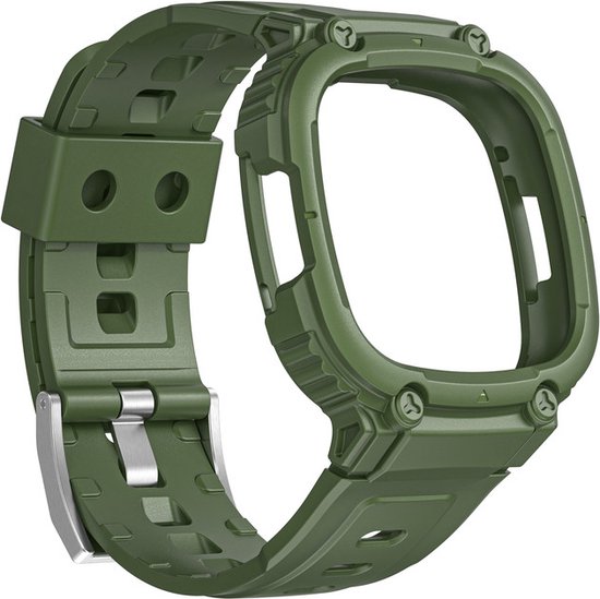 Bandje met ingebouwde case - geschikt voor Fitbit Versa 4 / Sense 2 ...