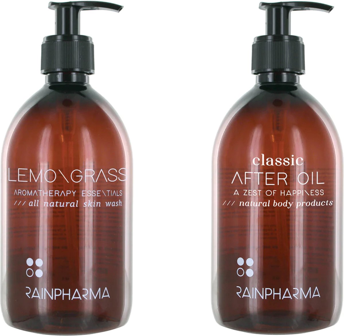 RainPharma - Douche Set - Skin wash Lemongrass + After oil A Zest Of Happiness - 60 +... | bol.