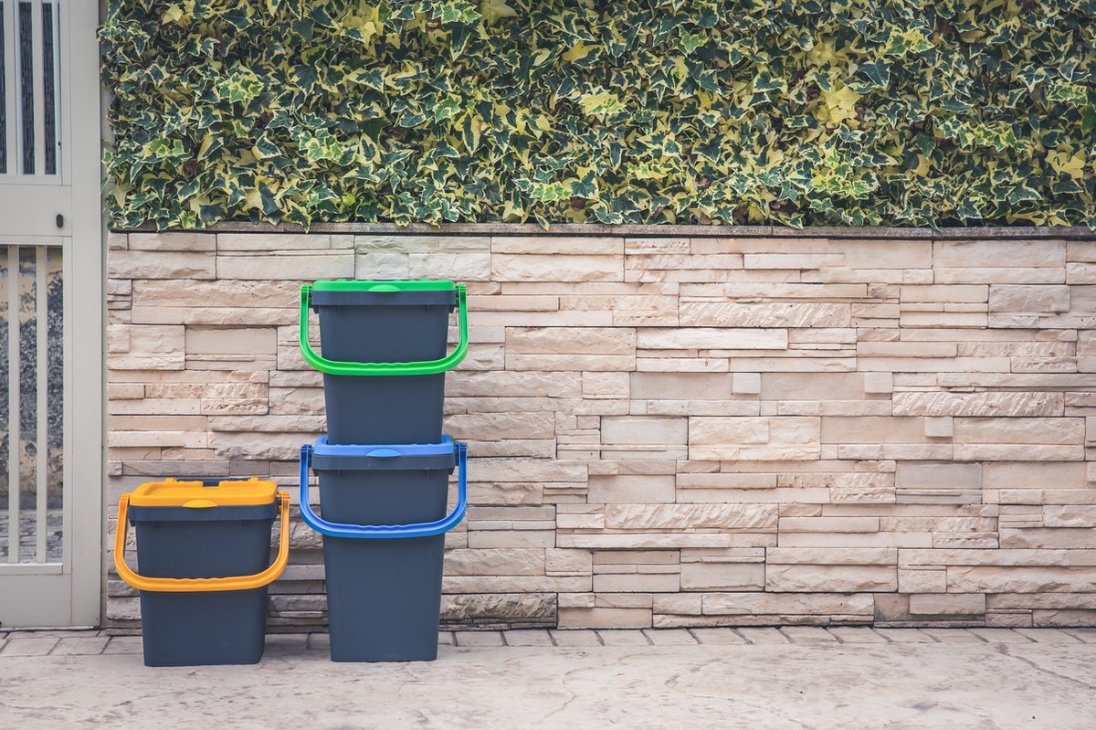 Ecoplus 25 liter afvalemmer groen - afvalscheidingsbak - sorteerbak ...