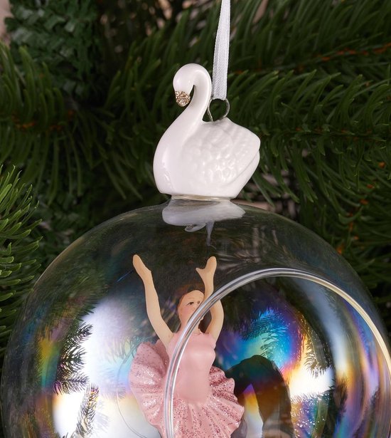 BRUBAKER Premium Kerstballen Ballerina In Roze Jurk - 10 Cm Glazen Bal ...