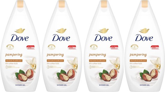 Dove Douchegel - Sheabutter & Vanille - 4 x 500 ml | bol