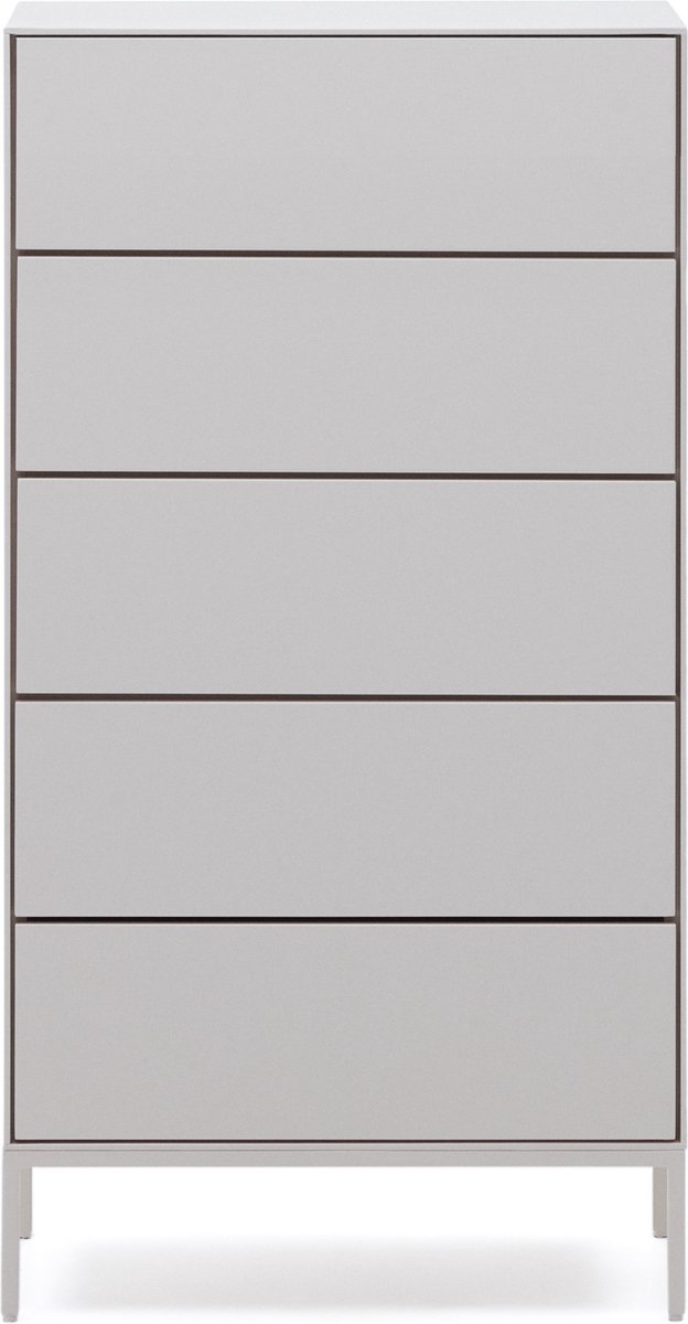 Kave Home - Vedrana-ladekast met 5 laden witgelakt MDF 60 x 114 cm | bol