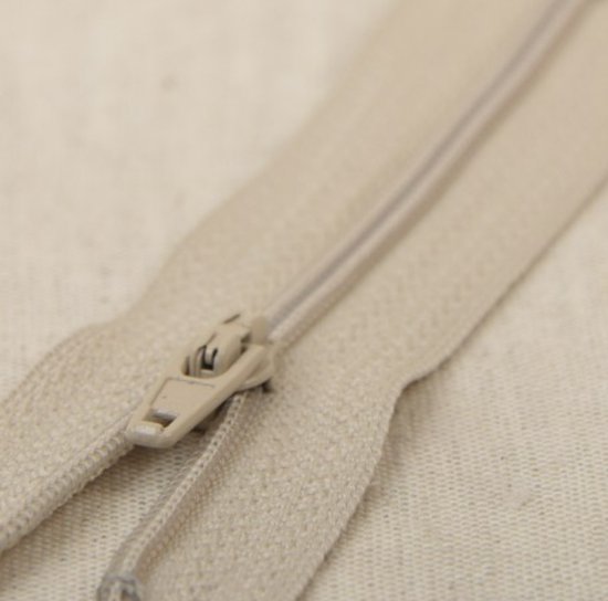 Fijne rits polyester steen beige 25cm - niet-deelbaar stevige rits | bol.com