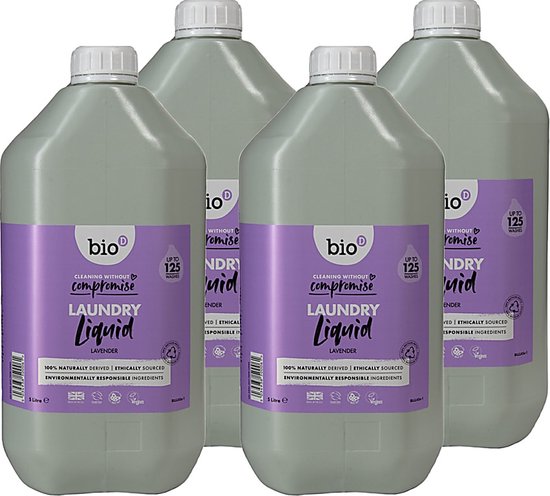 Bio-D Vloeibaar Wasmiddel Lavendel 4x 5L | bol