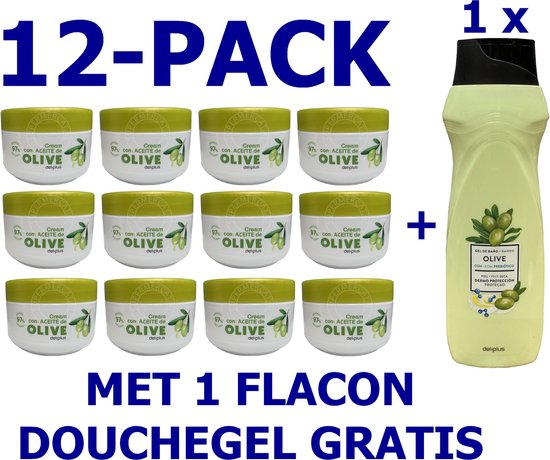 Deliplus Cream con Aceite de Oliva 250ml 12-pack MET GRATIS 1 FLACON ...