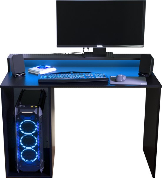 Game Bureau Gaming Desk met LED Verlichting Tafel Computer Bureau ...