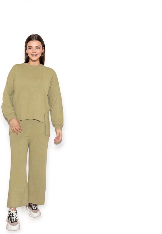 Ibramani Savhannah Set - Trui - 2 in 1 Gebreide Huispak Dames - Dames ...