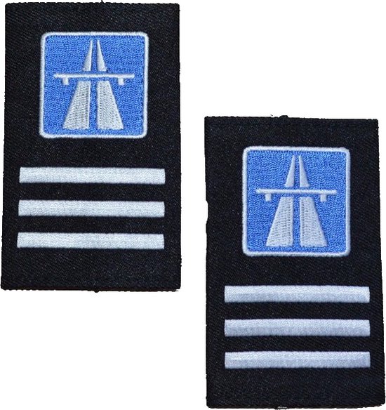 Epauletten verkeersregelaar - Zwart - Drie strepen | bol