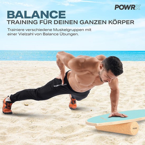POWRX Surf Balance Board Wood Orchid incl. roller | Coördinatie ...