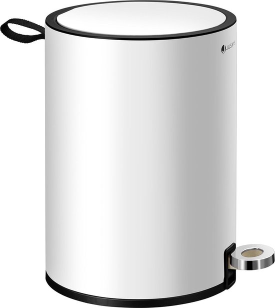 Juskys Prullenbak / Pedaalemmer - 3 Liter - Staal - Inclusief Deksel ...